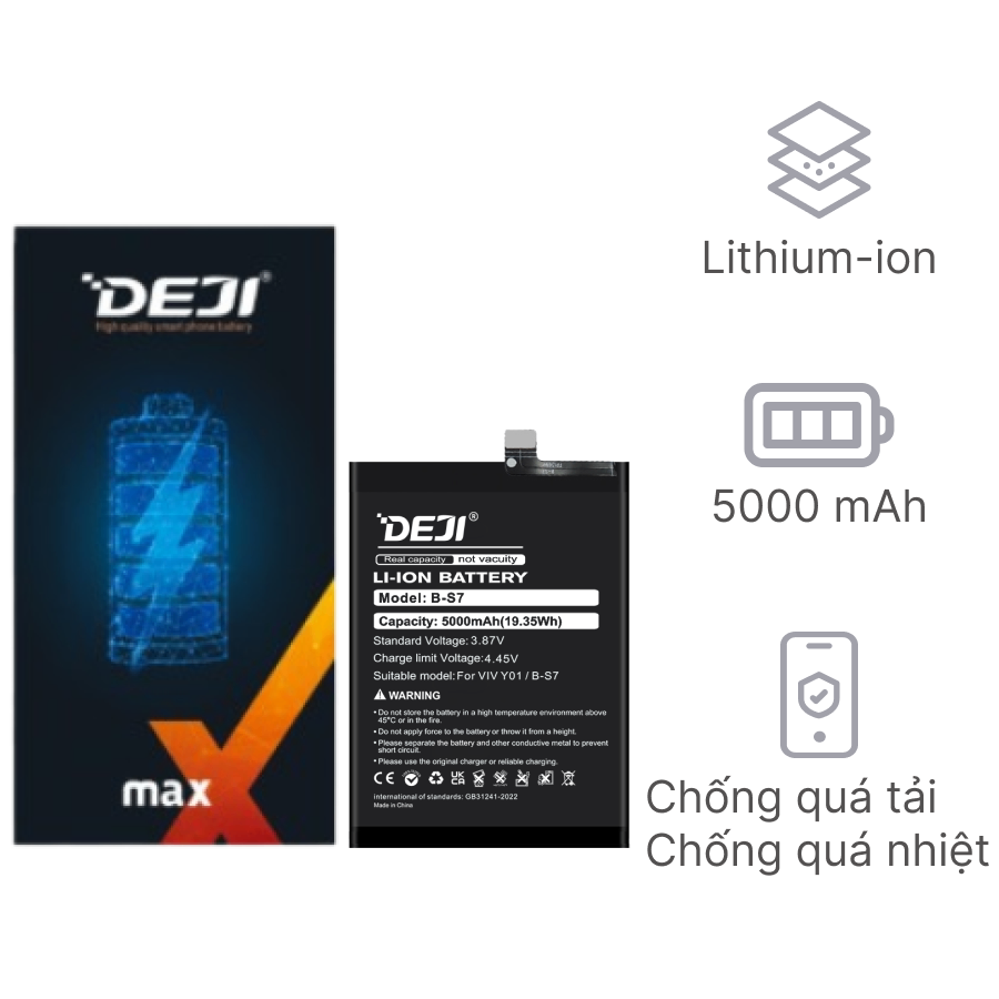 Thay pin Vivo Y01 chính hãng Deji chính hãng | Lấy liền